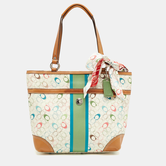 Coach | Bags | Coach Multicolor Signature Coated Canvas And Leather ...